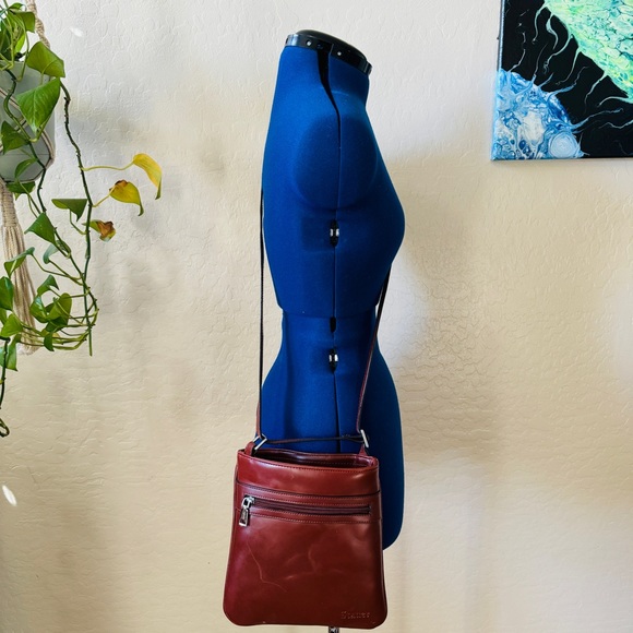 Stauer | Bags | Stauer Brooklyn Brown Leather Crossbody Bag | Poshmark